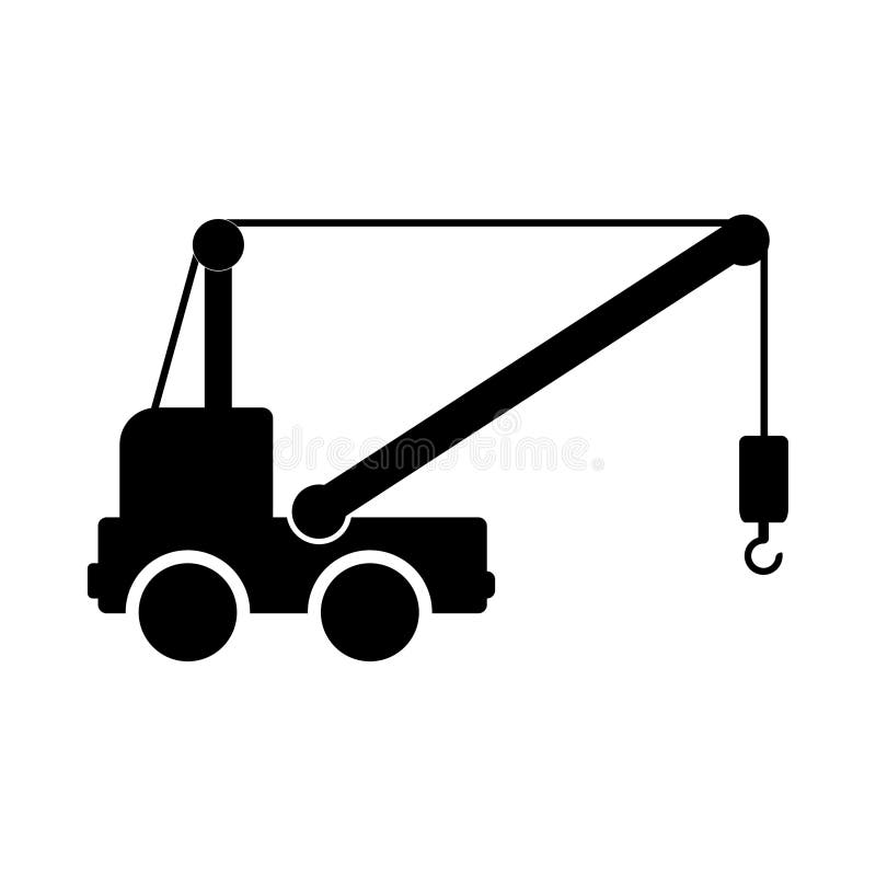 Crane, Caterpillar, Car, Caterpillar Crane Icon Stock Vector ...