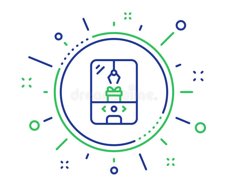 Crane Claw Machine Line Icon. Amusement Park Sign. Vector Stock Vector ...