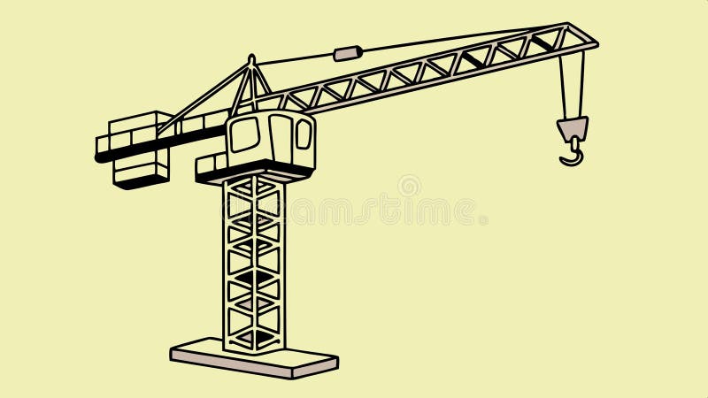 Crane Construction Illustration, Symbolizing Building, Development ...