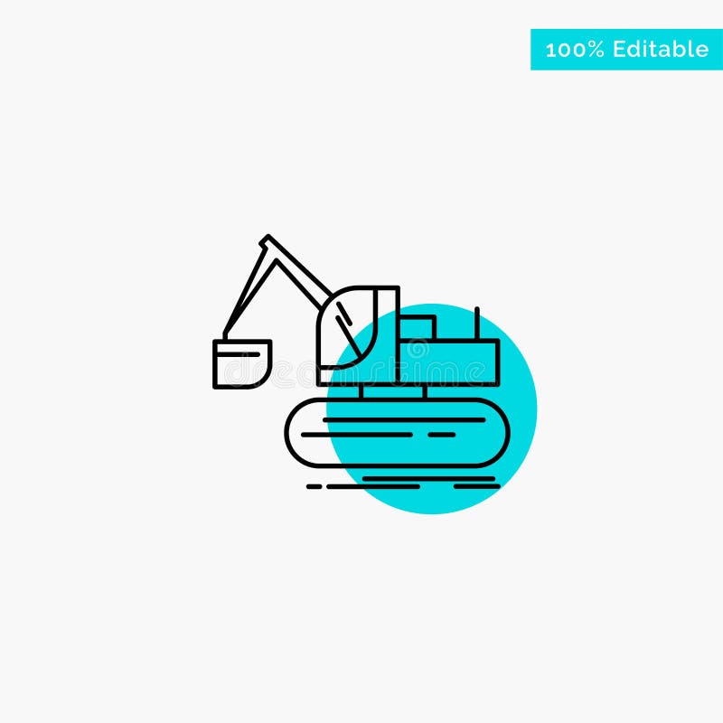 Crane, Construction, Lift, Truck Turquoise Highlight Circle Point ...