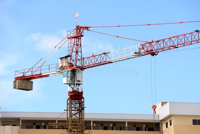 Crane on construction site stock photo. Image of power - 24189072