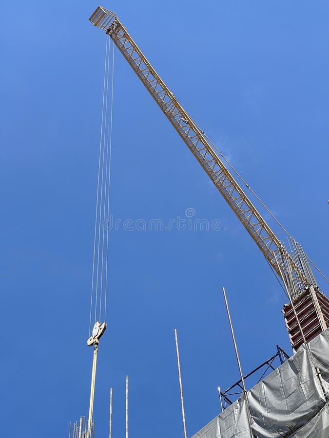 Crane in construction site stock photo. Image of steel - 285410182