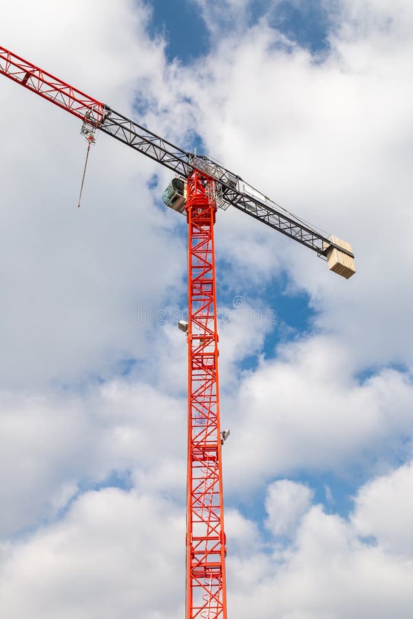 Crane on a Construction Site Stock Photo - Image of strut ...