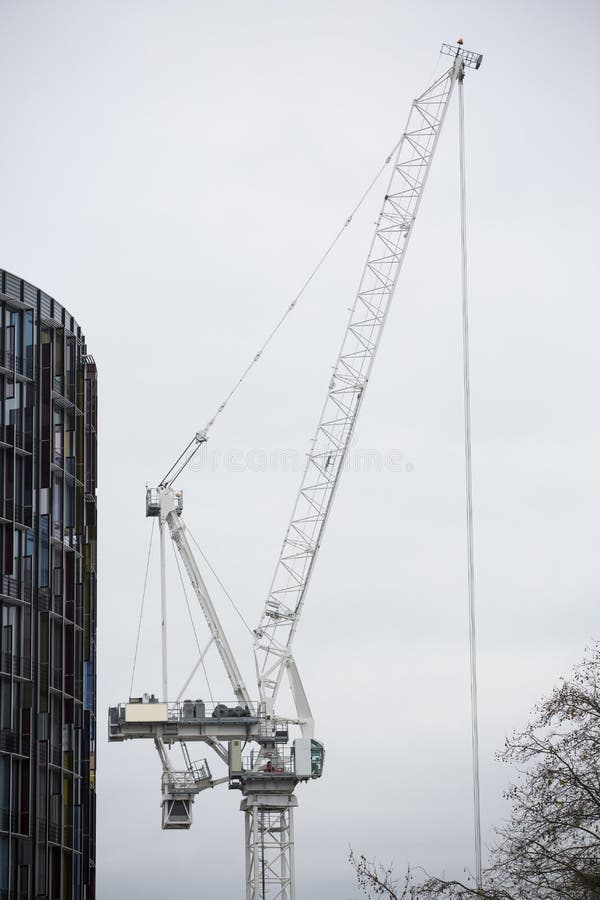 Crane at Construction Site in London. Stock Photo - Image of lifting ...