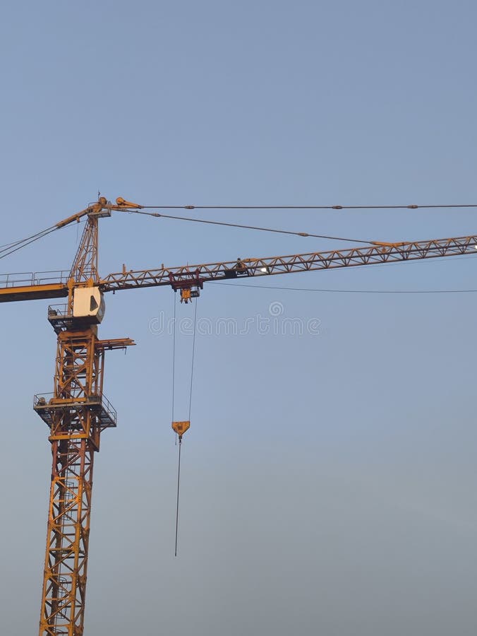 A Crane in Construction Site Somewhere in Indonesia Stock Image - Image ...