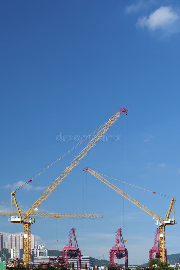 Crane in Construction site stock photo. Image of outdoor - 69015166