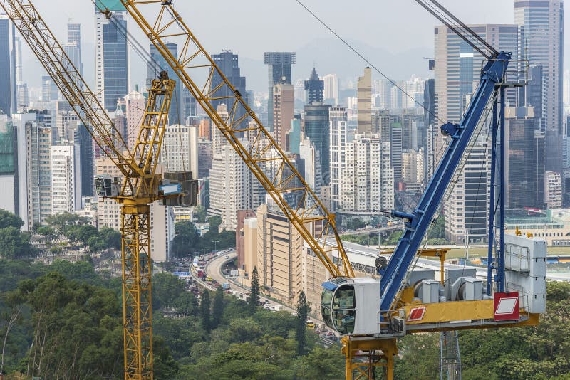 Crane in Construction site stock image. Image of construction - 88468923