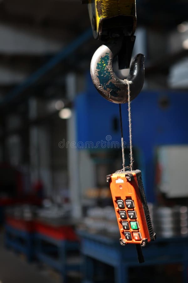 A Crane Control Panel at the Factory for Moving and Carrying Heavy ...