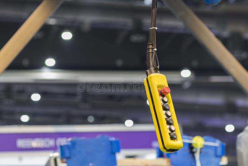 Crane and Control Panel for Lift Object Stock Image - Image of control ...