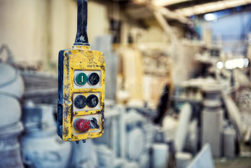 Crane Controller in Industrial Facility Stock Photo - Image of control ...