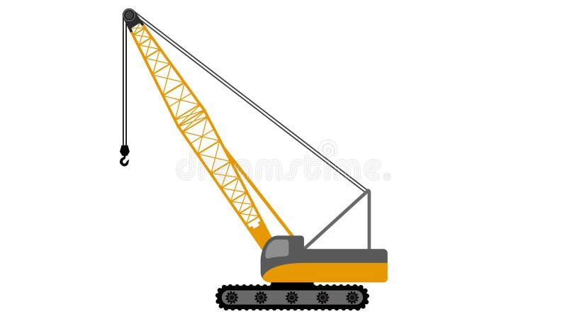 Crane Crawler Move Animation Stock Video - Video of lifter, crawler ...