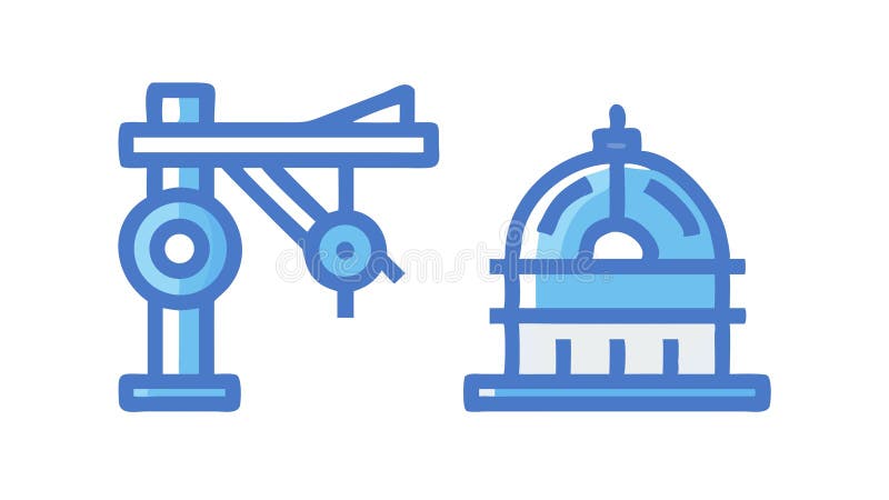 Crane and Dome Construction Architecture Vector, Vector Design ...