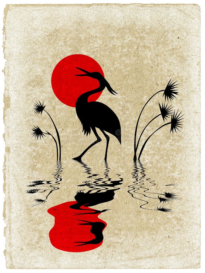 Crane drawing stock illustration. Illustration of crane - 22818116