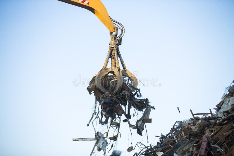 Crane grabber stock image. Image of barge, industrial - 10737319