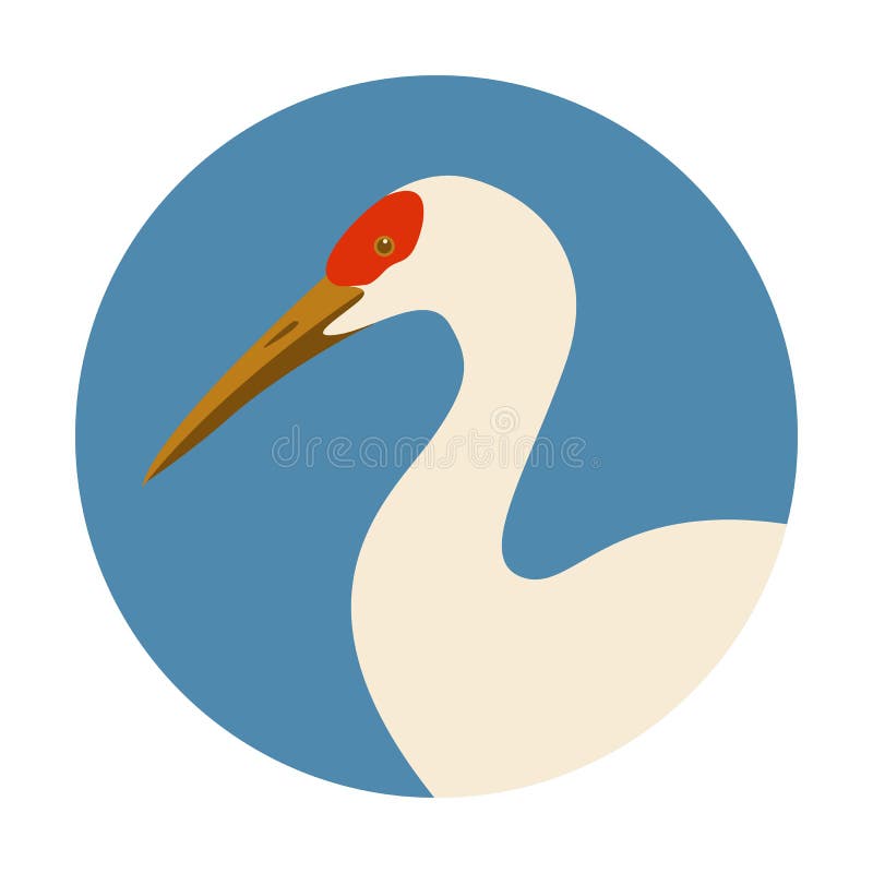 Crane Head Vector Illustration Profile Side Stock Vector - Illustration ...