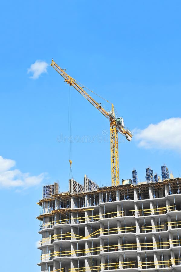Crane and Formwork on Construction Site Stock Photo - Image of business ...