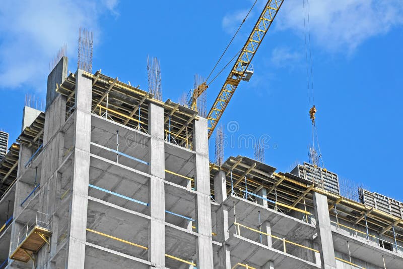 Crane hoisting formwork stock photo. Image of hoist, curb - 54129856