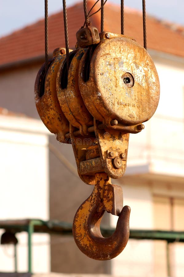 Crane hook stock photo. Image of iron, hoist, heft, building - 1700560