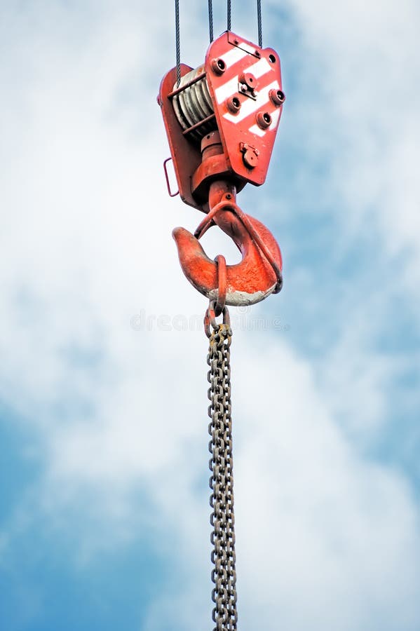 Crane hook stock photo. Image of elevator, cable, device - 26638630