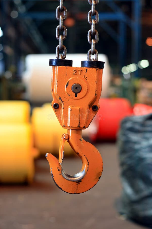 Crane With Grappling Hook At Scrap Yard Stock Image - Image of mobile ...