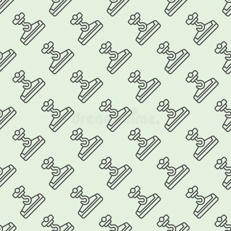 Crane Hook with Cement Basket Line Seamless Pattern, Construction Theme ...