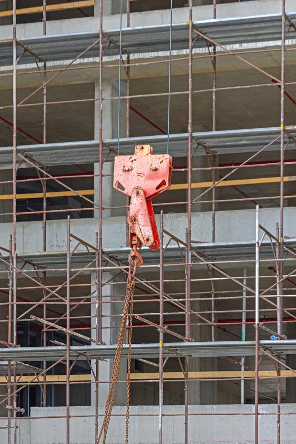 Crane Hook Chains stock photo. Image of used, building - 391180722