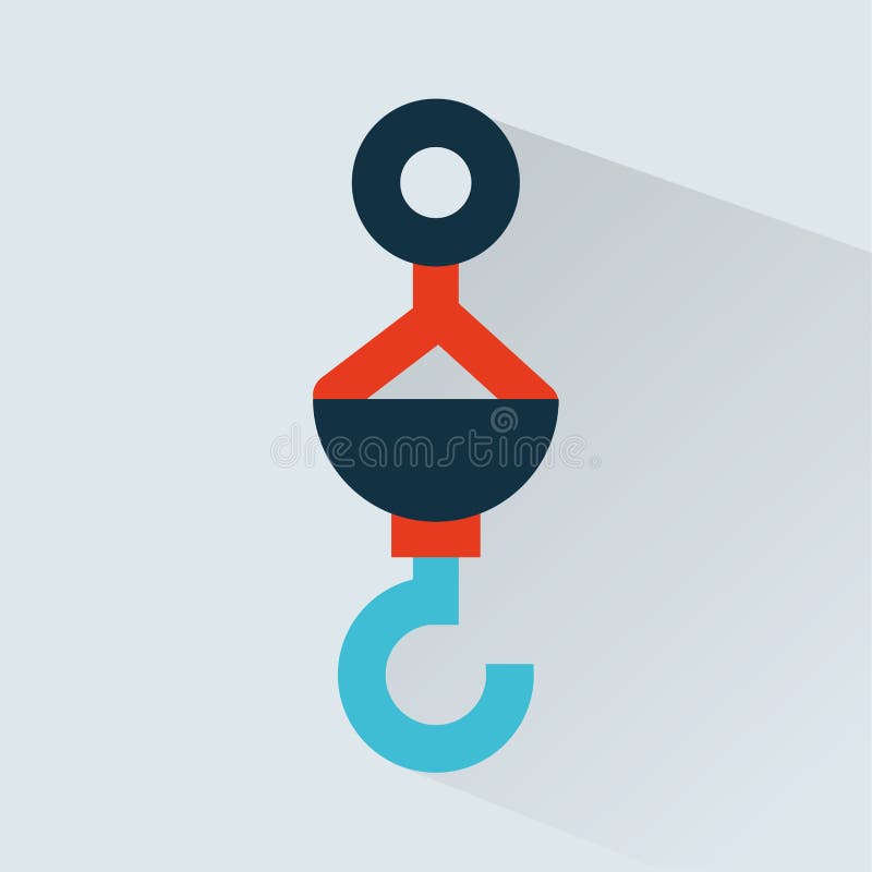 Crane hook design stock illustration. Illustration of silhouette - 48109999