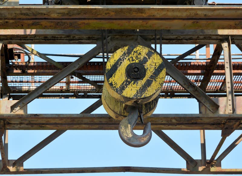 Crane hook stock photo. Image of labor, equipment, load - 39396592