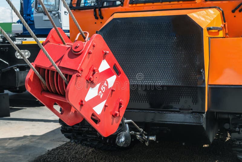 Crane Hook Hanging on the Blue Sky Stock Photo - Image of object, lift ...