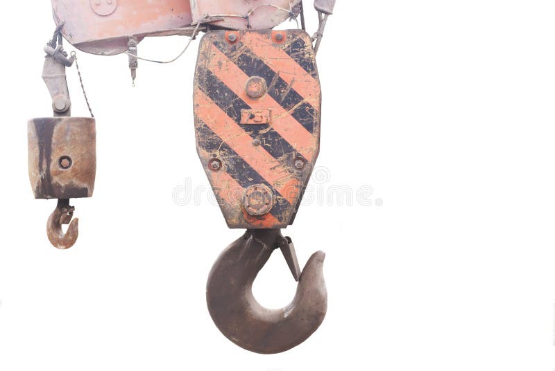 Crane hook stock image. Image of close, iron, industrial - 221614449