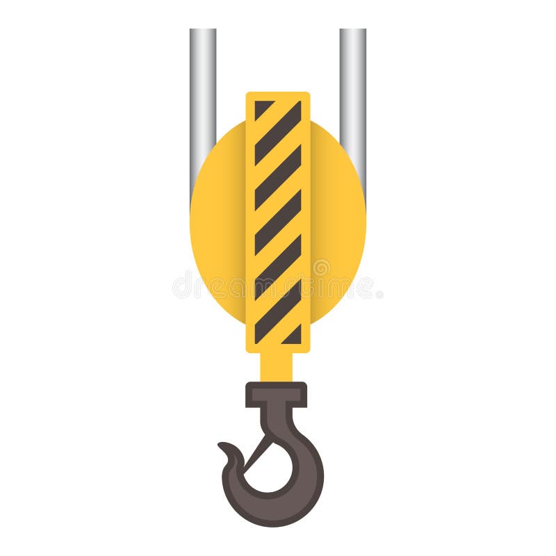 Crane Hoist and Hook Vector Icon Design. Stock Vector - Illustration of ...