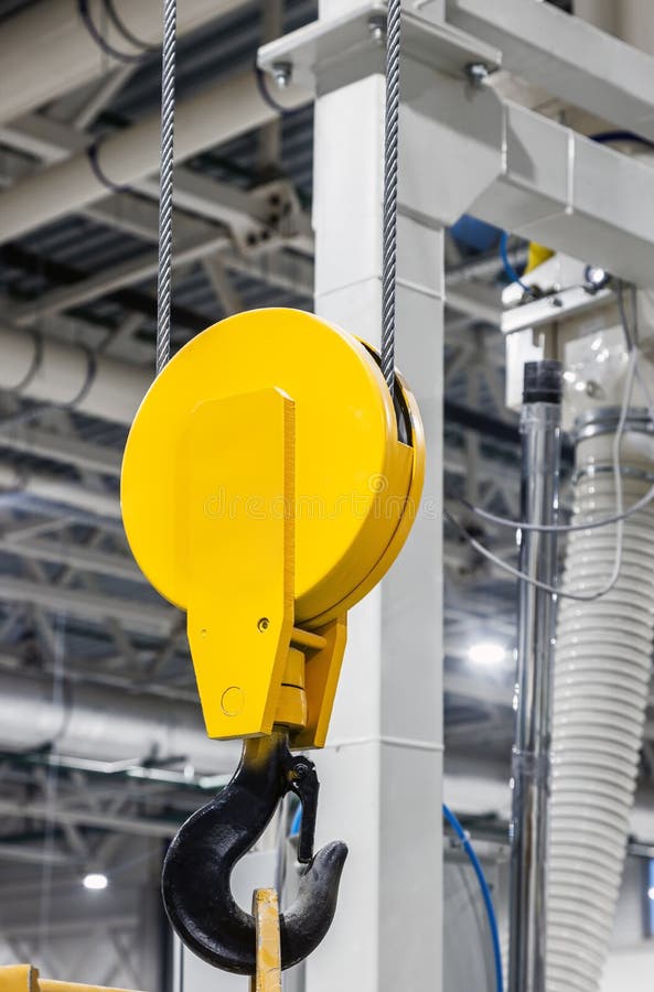 Crane Hook Inside Factory Building, Industrial Background Stock Photo ...