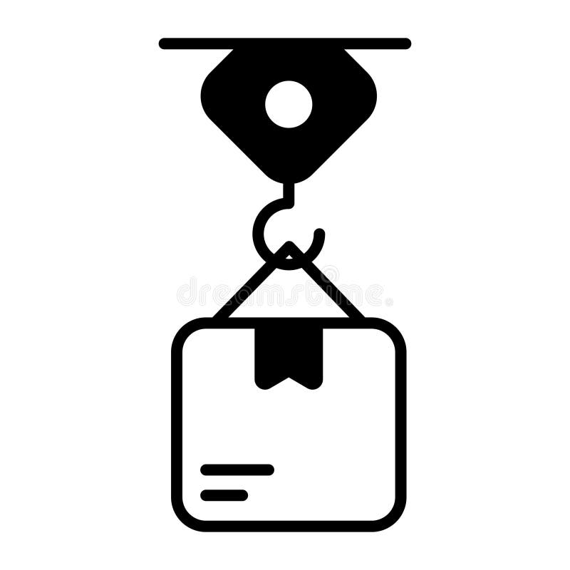 Crane Hook Lift a Package Container Lifter Vector Stock Vector ...
