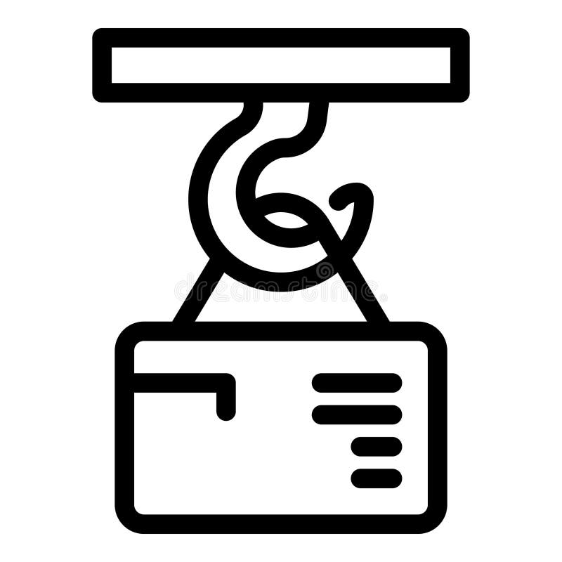 Crane Hook Lifting Box Logistics Delivery Service Icon Stock Vector ...