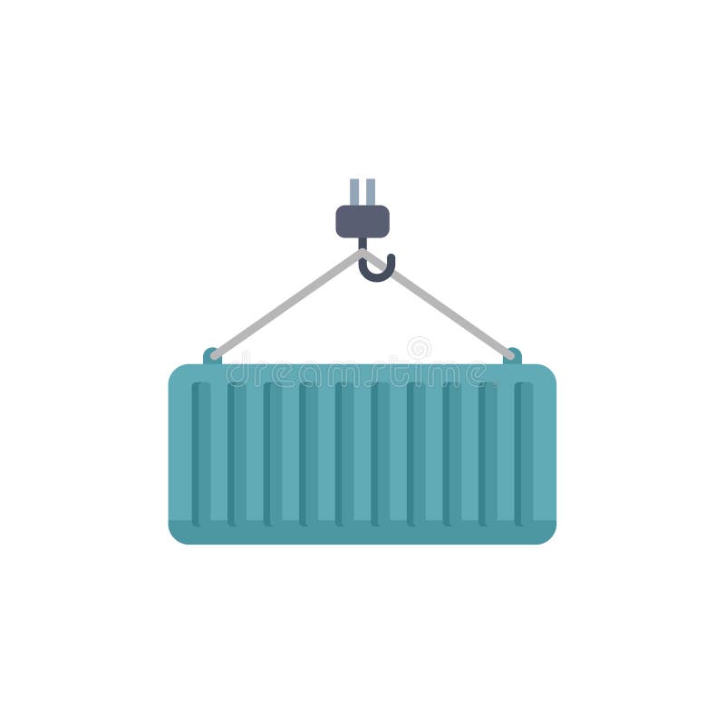 Lifting Cargo Container Shipping Container Logistics Icon Stock Vector ...
