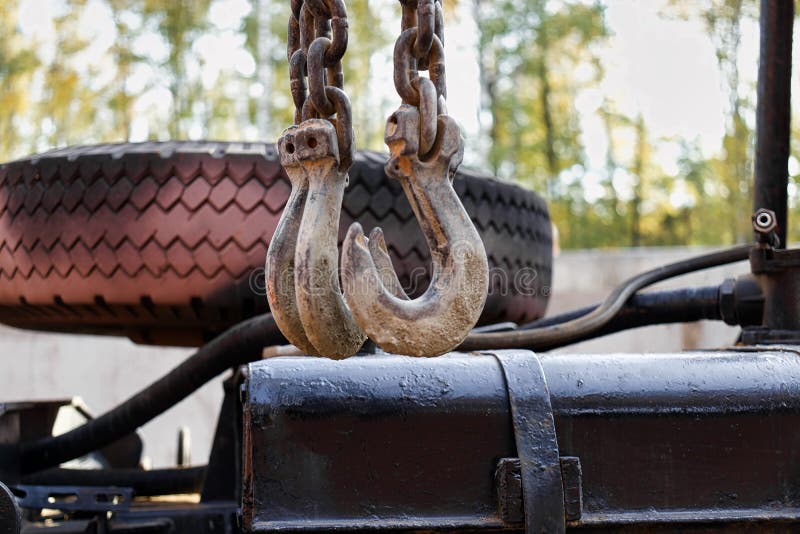 Crane Hook for Lifting Loads. Lifting Device for Stacking Cargo Stock ...