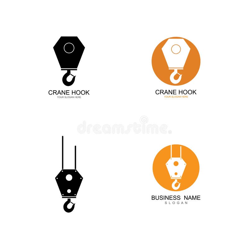 Crane Hook Logo Vector Template Stock Illustration - Illustration of ...