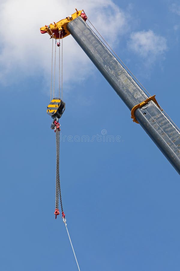 Crane Hook stock photo. Image of boom, chains, heavy - 185006890