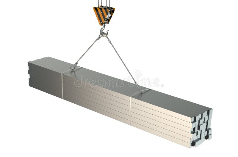 Crane Hook with Rolled Metal Square Bars Stock Illustration ...
