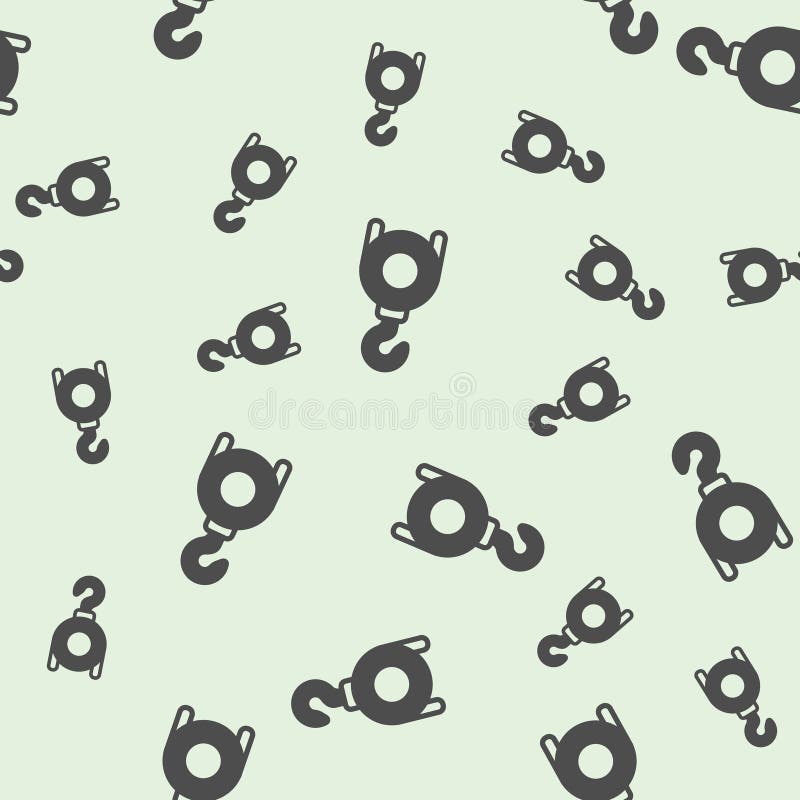 Crane Hook Solid Seamless Pattern, Marine Port Theme. Vector Graphics ...