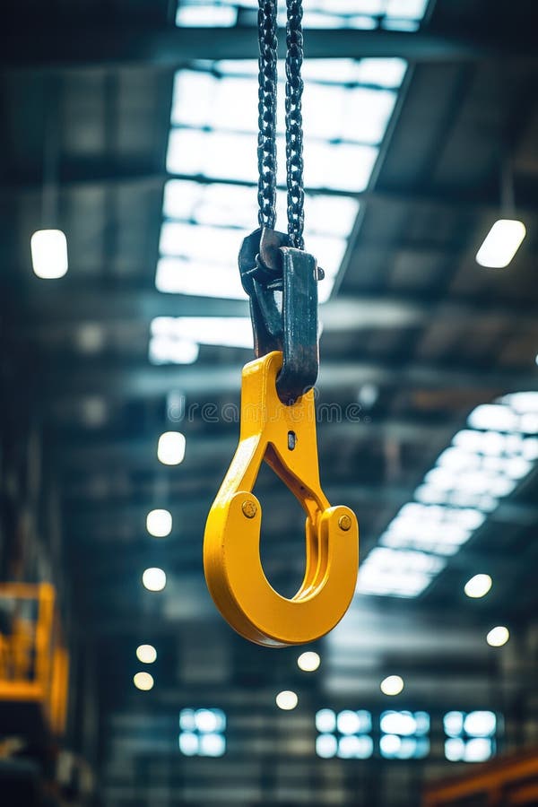 Crane Hook in Warehouse Ceiling Stock Photo - Image of generated ...