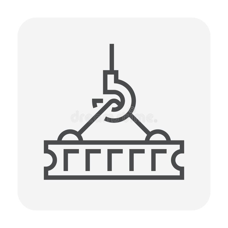 Crane and Lifting Machine Icon Stock Vector - Illustration of crane ...