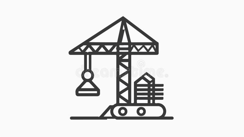 Crane Construction Icon for Professional Building Projects and ...