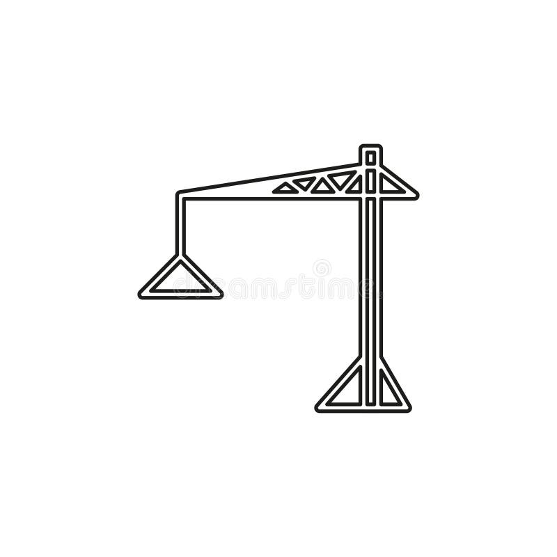 Crane Icon - Vector Construction Crane Stock Vector - Illustration of ...
