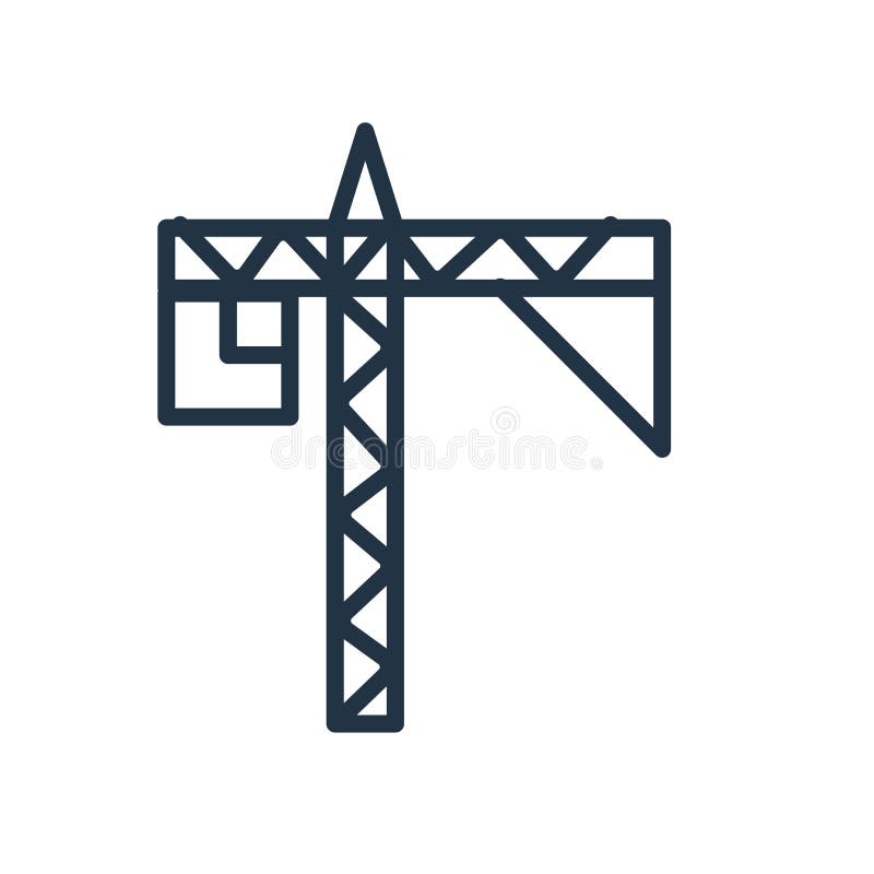 Crane Icon Vector Isolated on White Background, Crane Sign Stock Vector ...