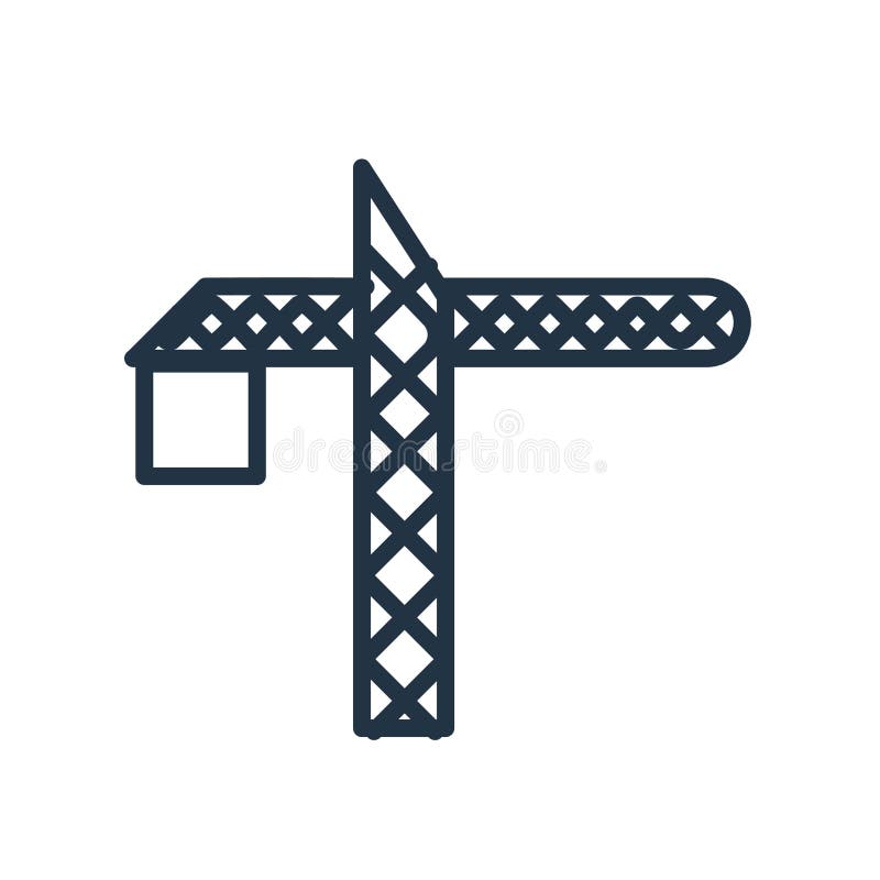 Crane Icon Vector Isolated on White Background, Crane Sign Stock Vector ...