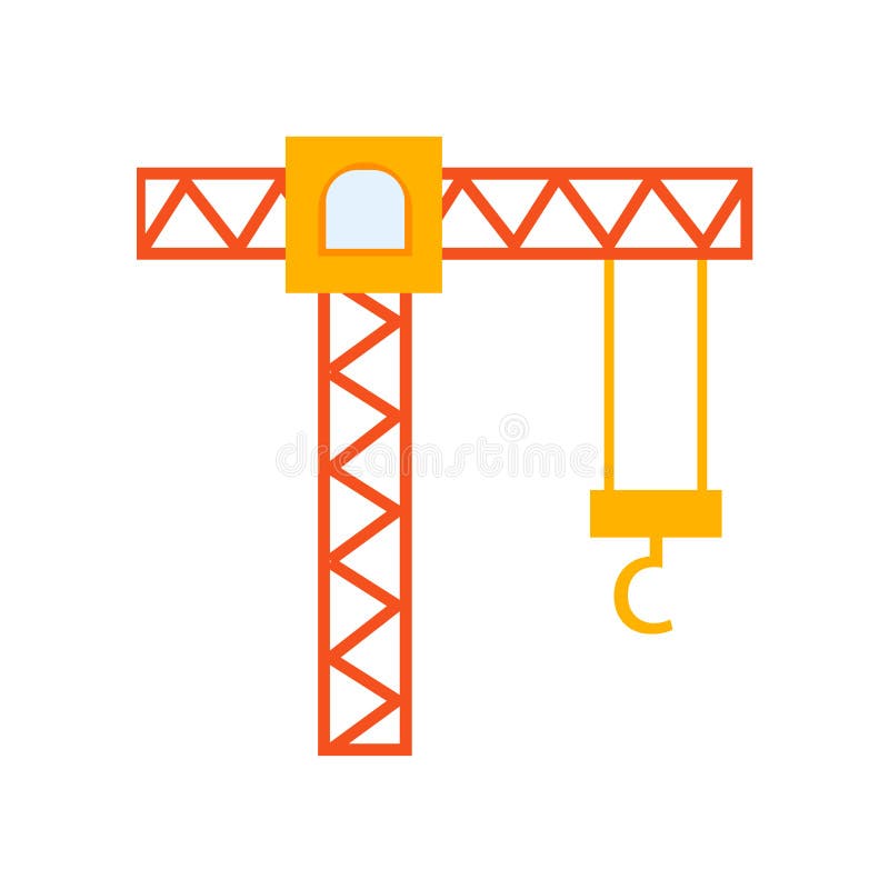 Crane Icon Vector Sign and Symbol Isolated on White Background, Crane ...