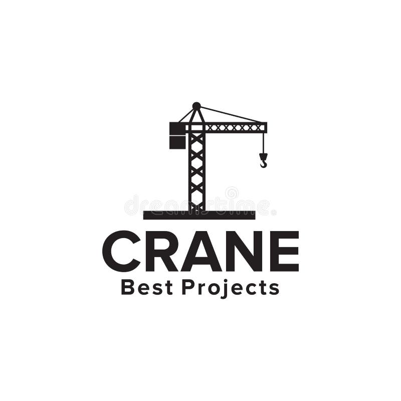 Crane Industry Logo Design Template Stock Vector - Illustration of ...