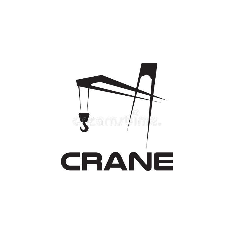 Crane Industry Logo Design Template Stock Vector - Illustration of ...