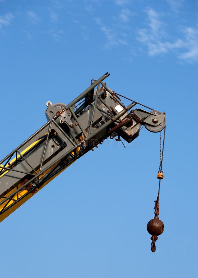 Crane jib and pulley stock image. Image of pulley, rust - 47546931
